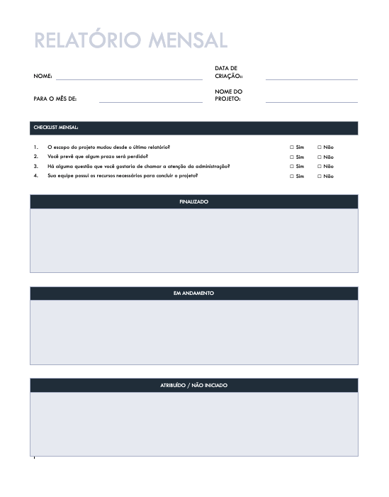 Template grátis Relatório Mensal para Word | Excel | PDF | Google Docs | Google Slides | HubSpot